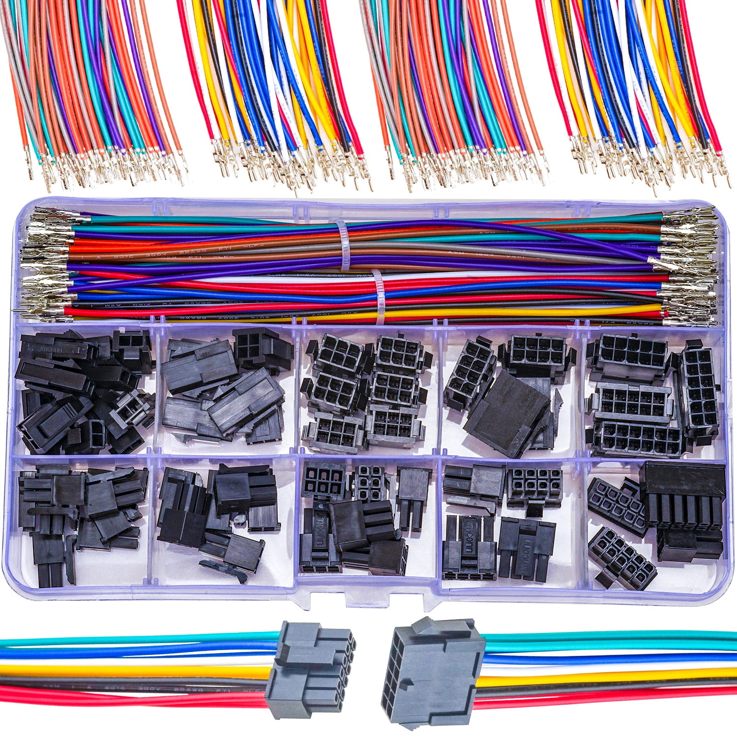 Keszoox Micro-Fit 3.0mm Dual Row Compatible with Molex Cable Connector Kit 22AWG Premium Pre ...