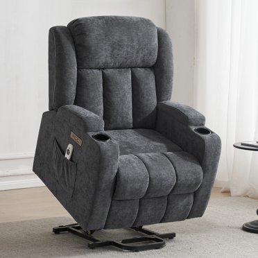 Ketaiyou Large Power Swivel Rocker Recliner with Massage and Heat, USB ...
