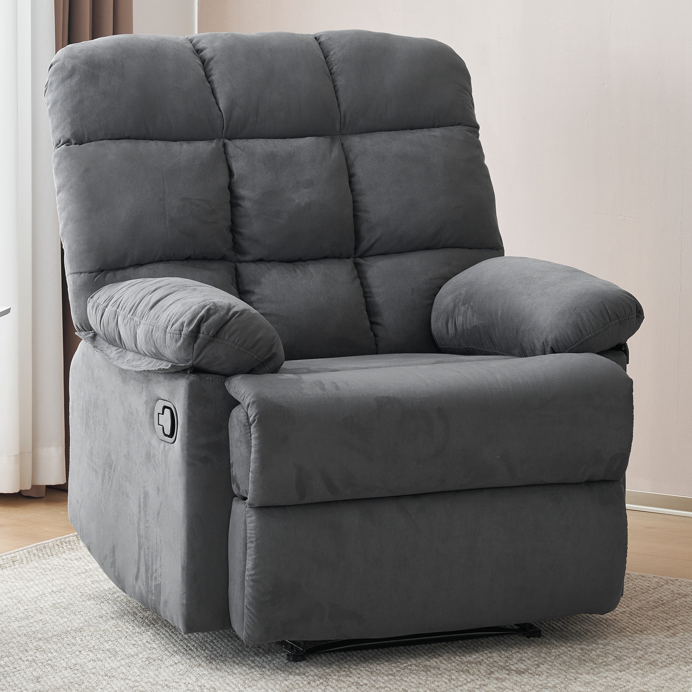Ketaiyou Recliner Chair for Adults, Overstuffed Large Manual Recliner ...