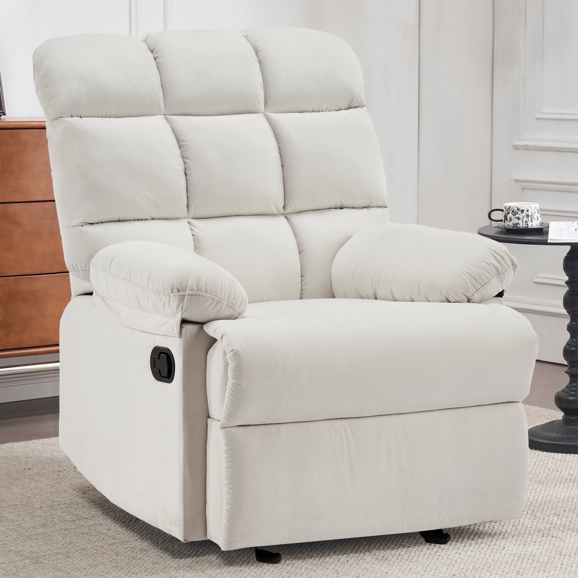 Ketaiyou Rocker Recliner Chair for Adults, Overstuffed Large Manual ...