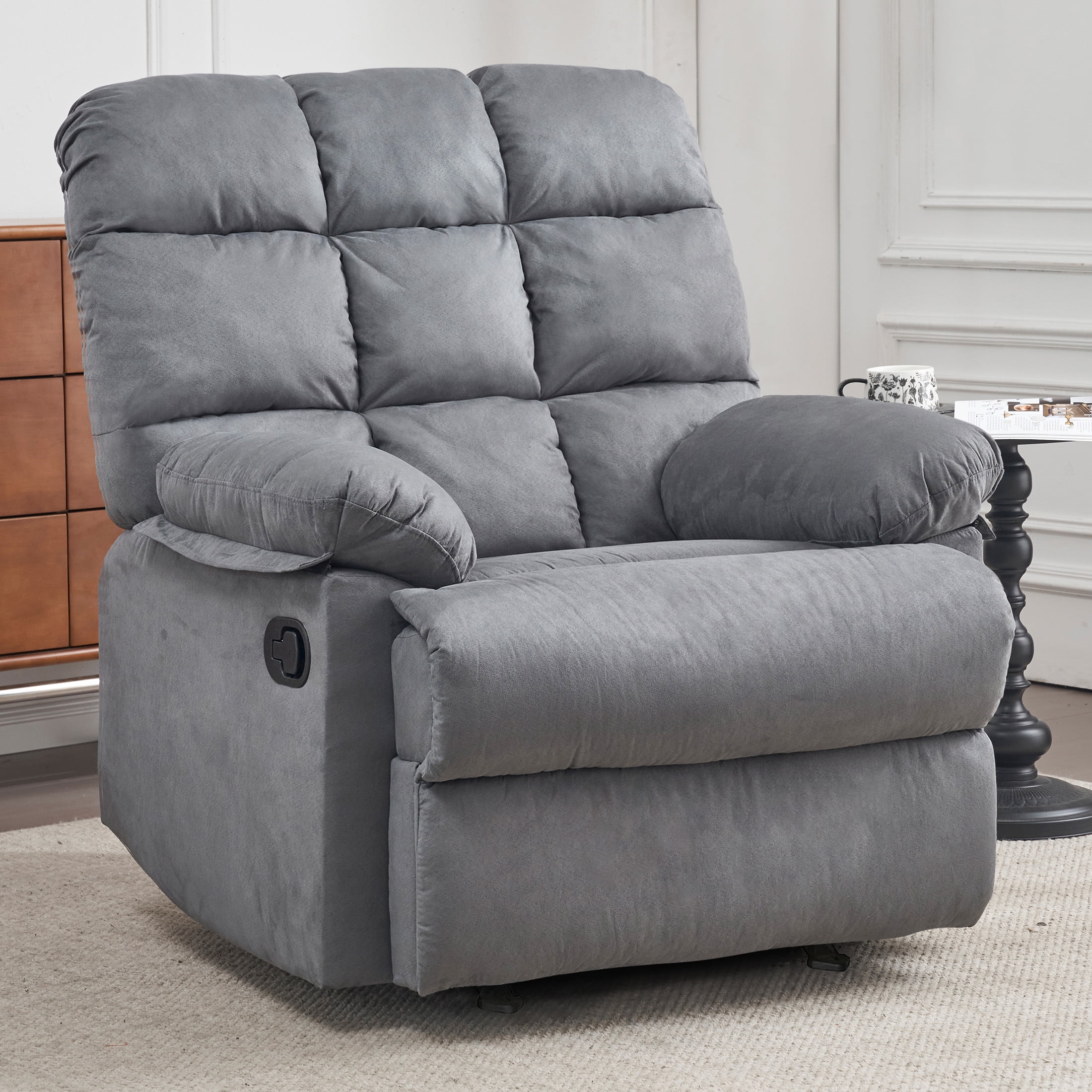 Ketaiyou Rocker Recliner Chair for Adults, Overstuffed Large Manual ...