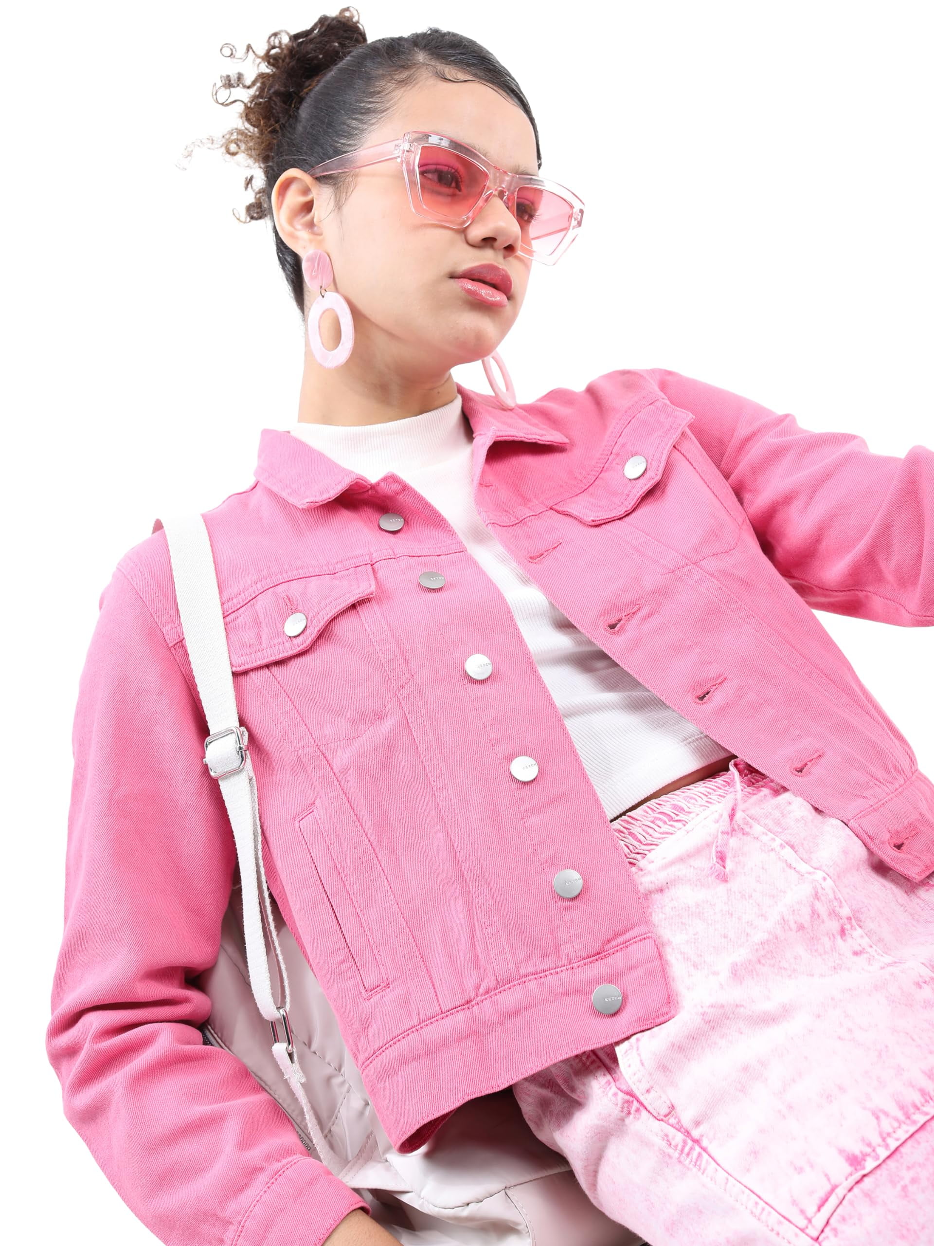 Ketch Womens Full Sleeve Regular Fit Jacket Khjk000101 Pink S - Walmart.com
