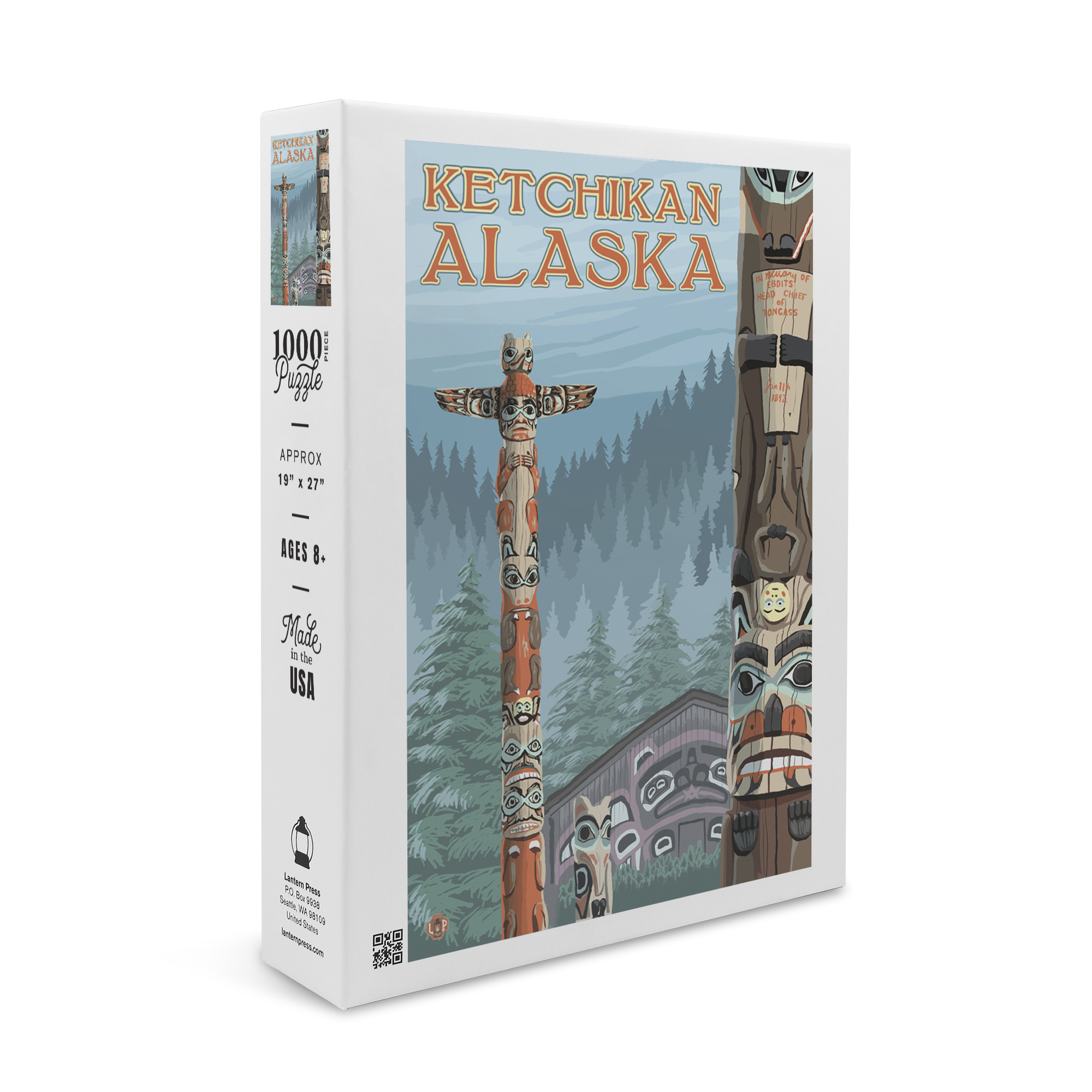 Ketchikan, Alaska, Alaska Totem Poles (1000 Piece Puzzle, Size 19x27 ...