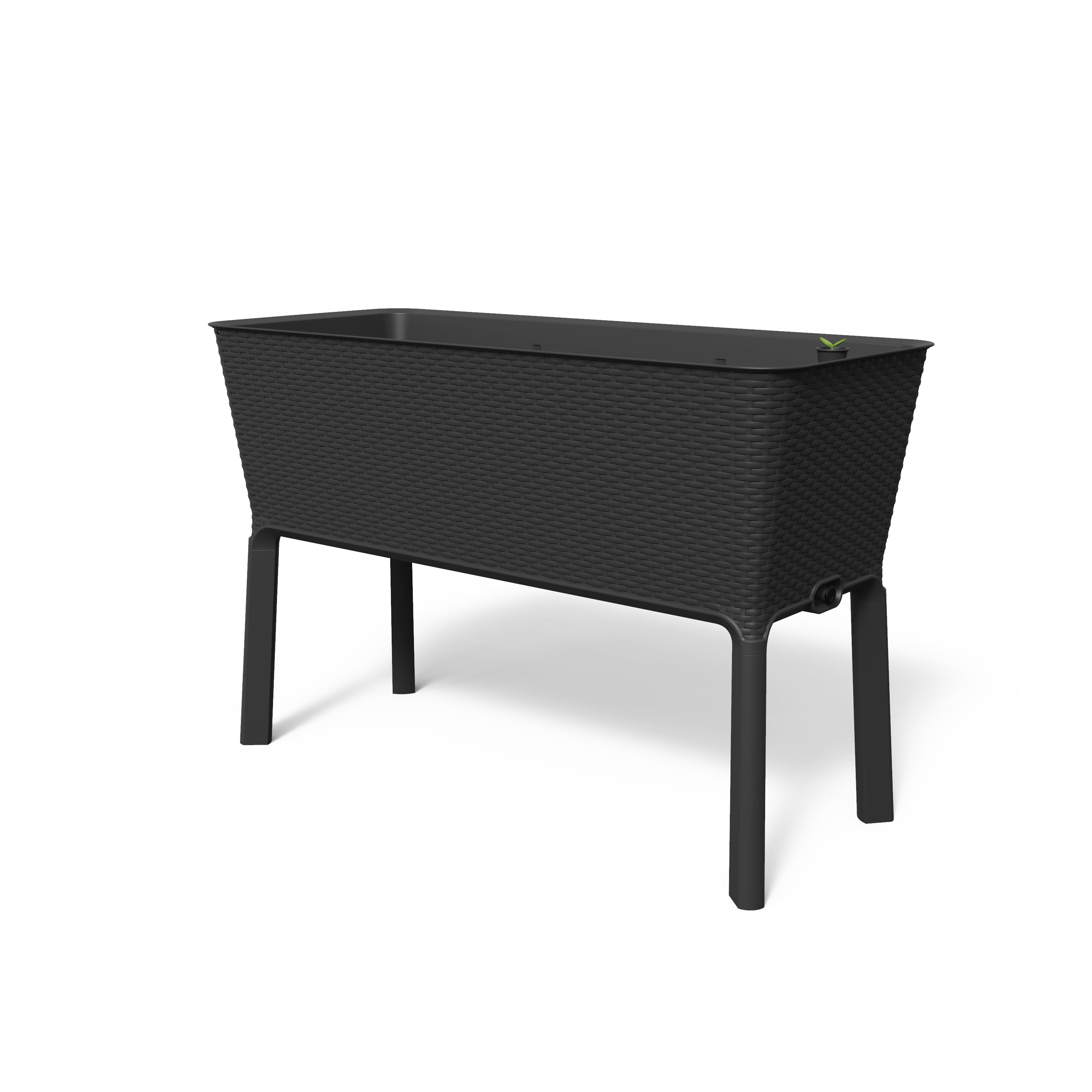 Keter 19.4" x 44.9" x 29.8" Resin Durable Raised Garden Bed with Self ...