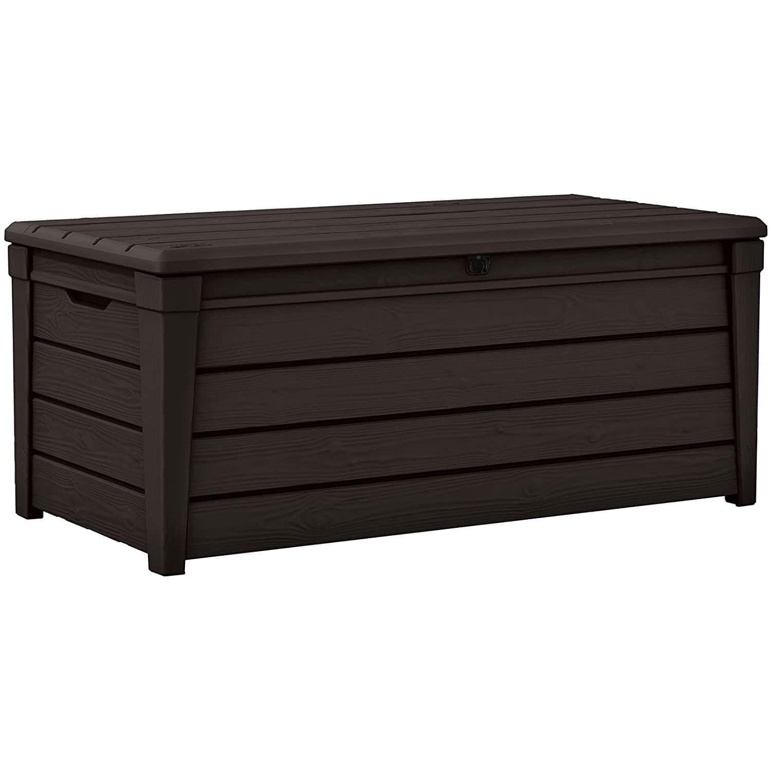 Keter, Outdoor Deck Box, 120 Gallon, Brown Resin Waterproof Storage ...