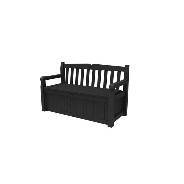 Keter Eden Outdoor 70 Gallon Weatherproof Resin Bench Storage Deck Box ...