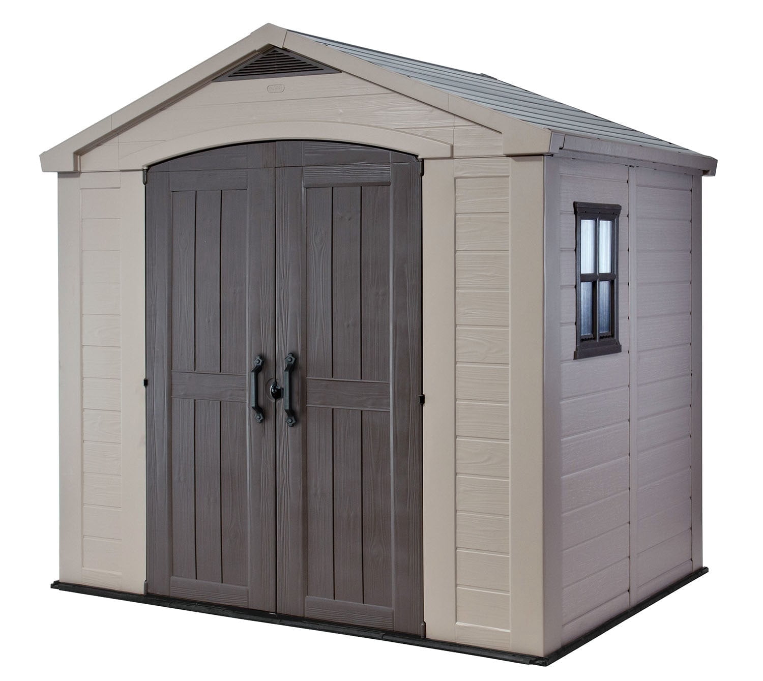 Keter Factor 8' x 6' Resin Storage Shed, All-Weather Plastic Outdoor ...