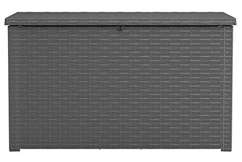 Keter Java XXL 230 Gallon Resin Rattan Look Large Outdoor Storage Deck Box for Patio Furniture ...