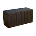 Keter Marvel Plus 71 Gallon Easy Patio Storage Deck Box, Espresso Brown ...