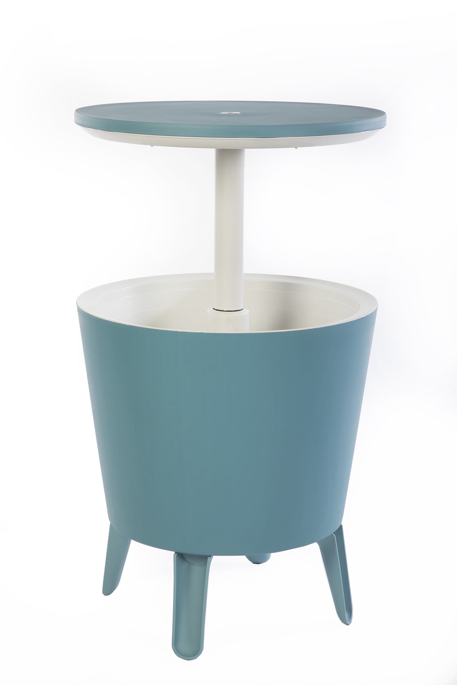Keter Cool Bar and Side Table, Outdoor Patio, Teal, Insulated Ice ...