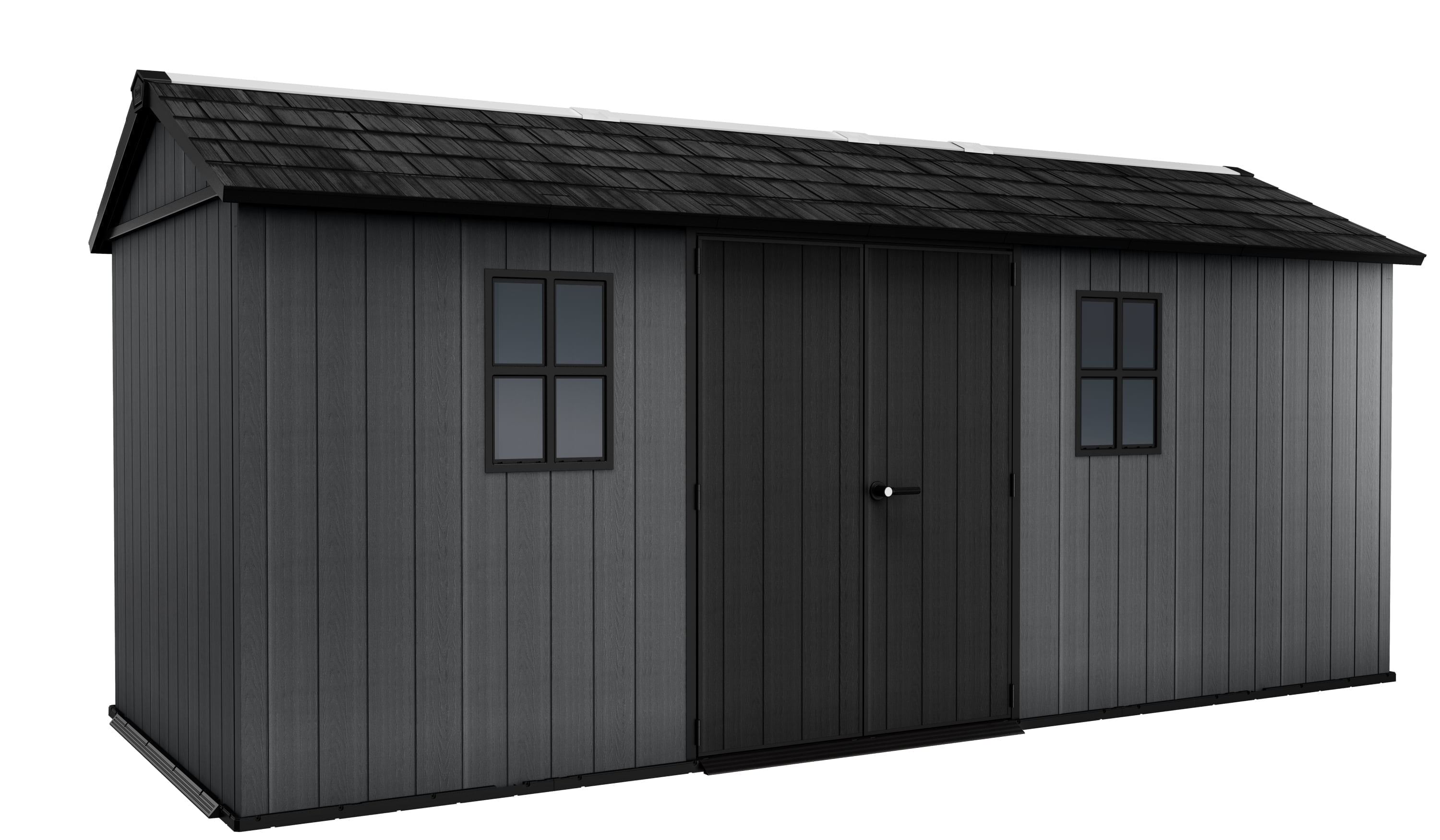 Keter Newton Plus 7.5x17 ft. Durable Resin Outdoor Storage Shed With ...