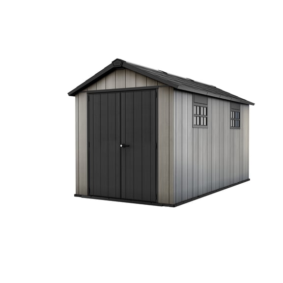 Keter Newton Plus 7.5x13 ft. Durable Resin Outdoor Storage Shed With ...