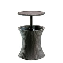 3 in 1 Cool Bar Table Beer and Wine Cooler Rattan Patio Bar Tables ...