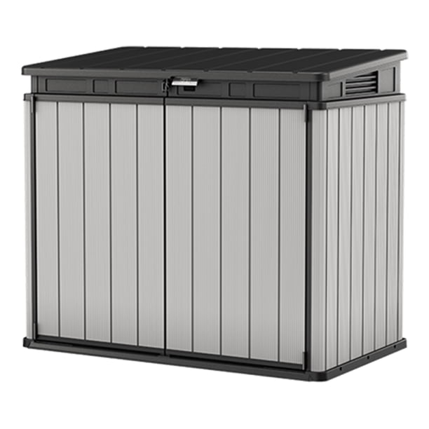 Keter Premier XL Outdoor All Weather Patio Garden Storage Shed, Light ...