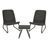 Keter Rio 3-Piece Outdoor Set, All-Weather Resin Rattan Patio Lounge ...