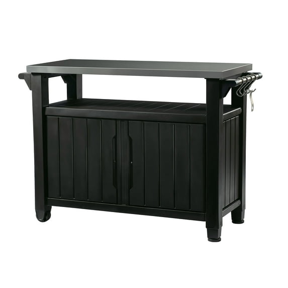 Keter Unity XL Outdoor Patio BBQ Serving Station, All-Weather Grill ...