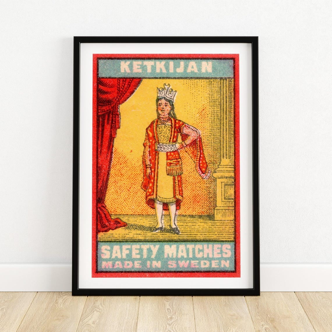Ketkijan Safety Matches Art Print Vintage Swedish Matchbox Design ...