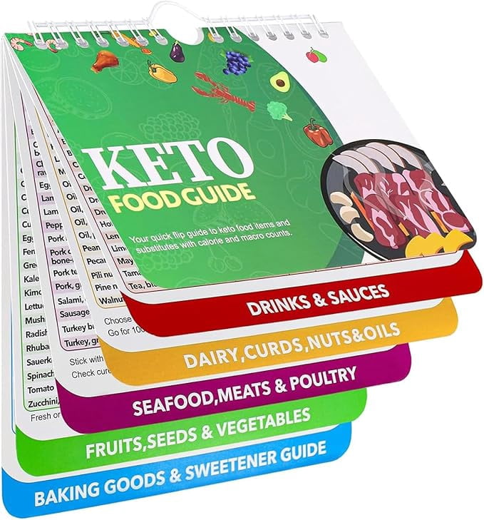 Keto Cheat Sheet Magnets Booklet, Keto Diet Cookbook for Beginners ...