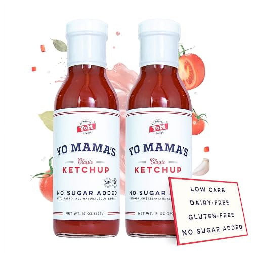 Keto Classic Ketchup by .. Yo Mama's Foods â€“ .. Pack of (2) - .. No ...
