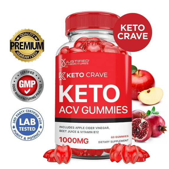 Keto Crave ACV Gummies 1000MG Dietary Supplement 60 Gummys - Walmart.com