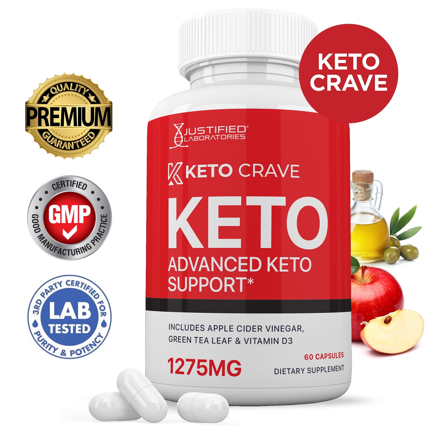 Keto Crave ACV Pills 1275mg Alternative to Gummies Dietary Supplement ...