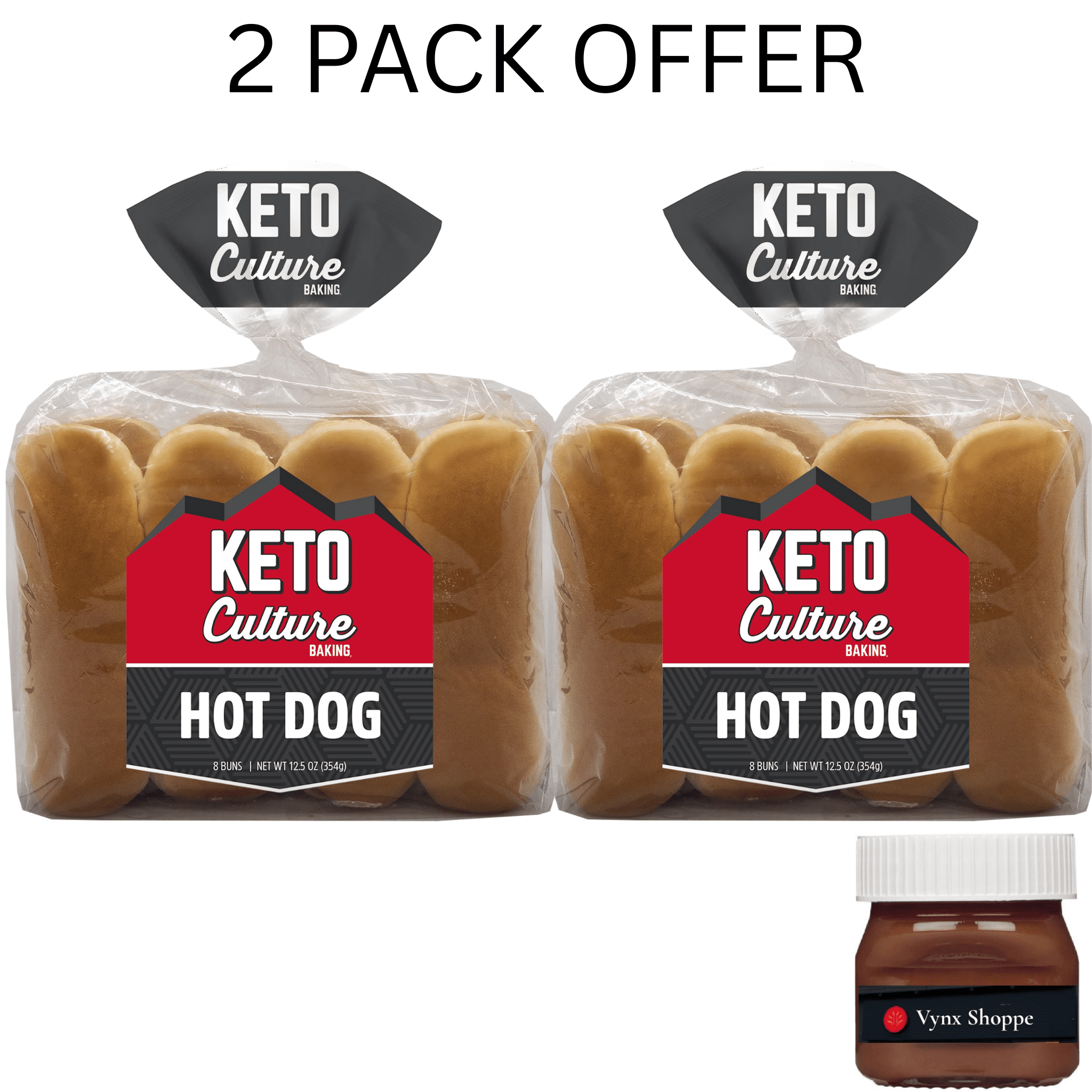 Keto Culture Hot Dog Buns, 12.5 oz, 8 Count - Walmart.com