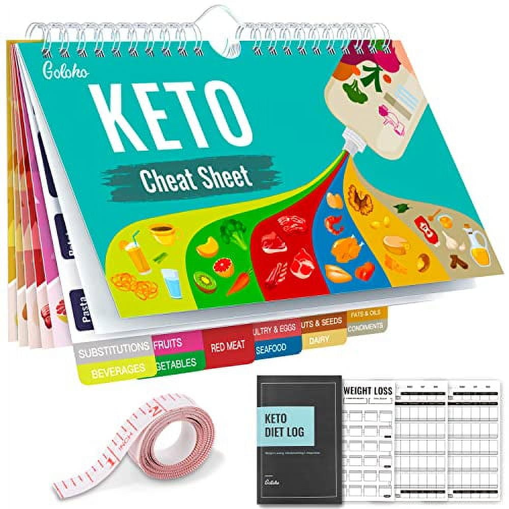Keto Diet Cheat Sheet Magnets Kit, Magnetic Quick Reference Keto Food List Guide Charts 239 ...