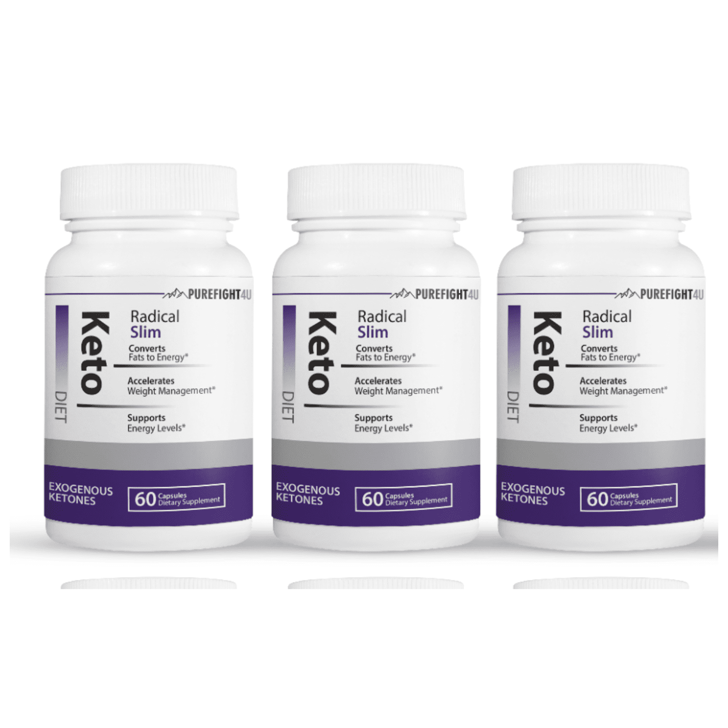 Keto Diet Radical Slime Exogenous Ketones 10 Bottles 600 Capsules ...