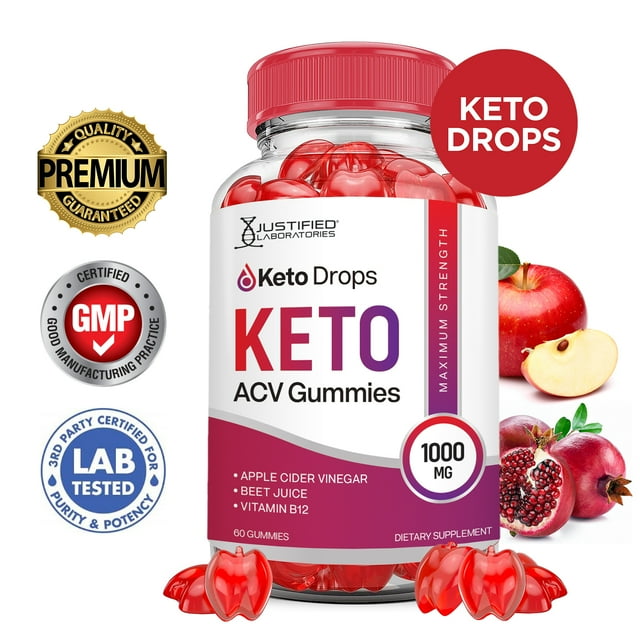 Keto Drops Keto ACV Gummies 1000MG Dietary Supplement 60 Gummys ...