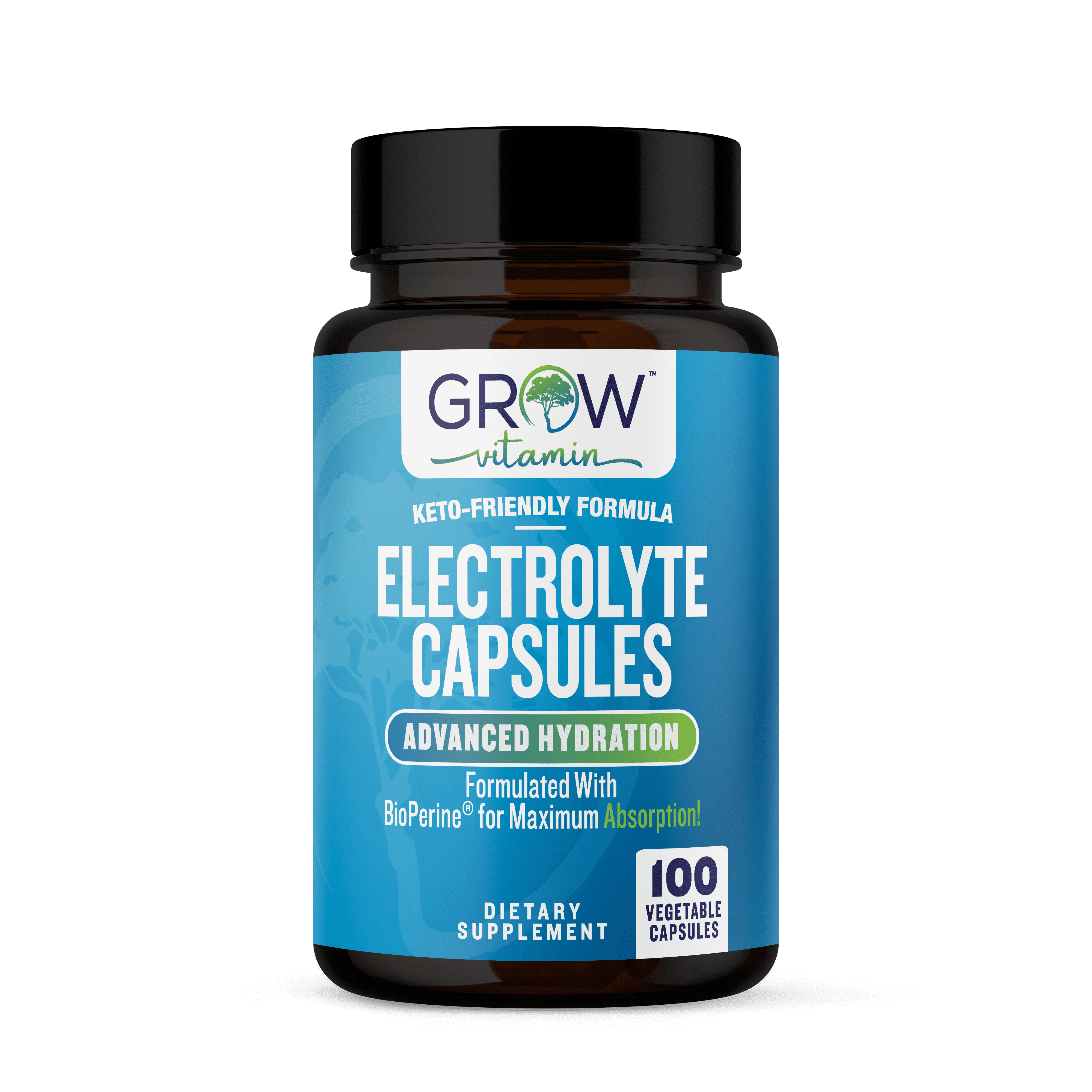 Grow Vitamin Potent Electrolyte Hydration Capsules, 100 Count - Walmart.com