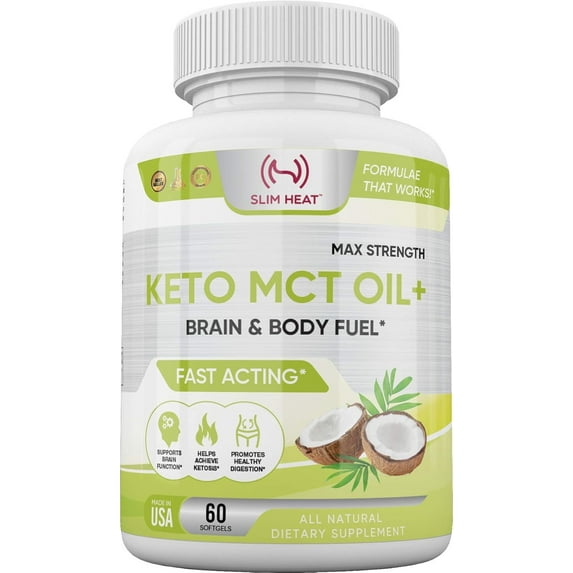 Keto MCT Oil Capsules with C8 & C10 - Fast Acting Ketosis Brain & Body ...