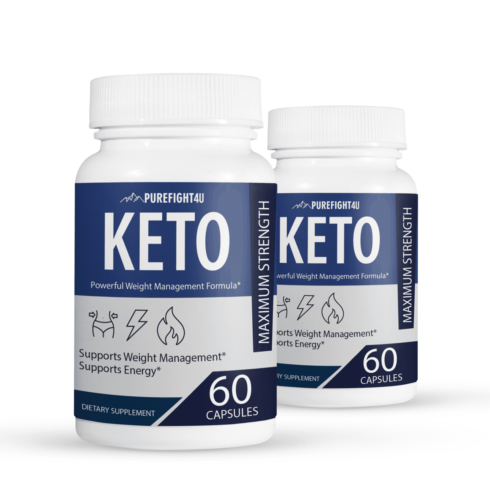 Keto Maximum Strength 2 Bottles 120 Capsules - Walmart.com