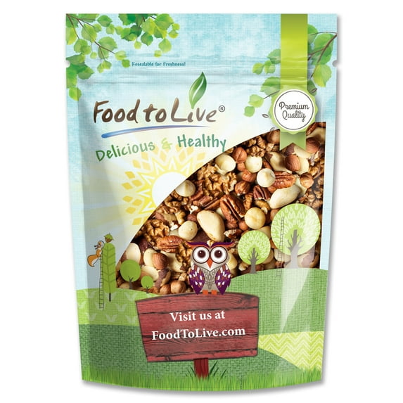 Food to Live Keto Nuts Mix, 1lb – Vegan, Kosher, Non-Irradiated, Bulk ...