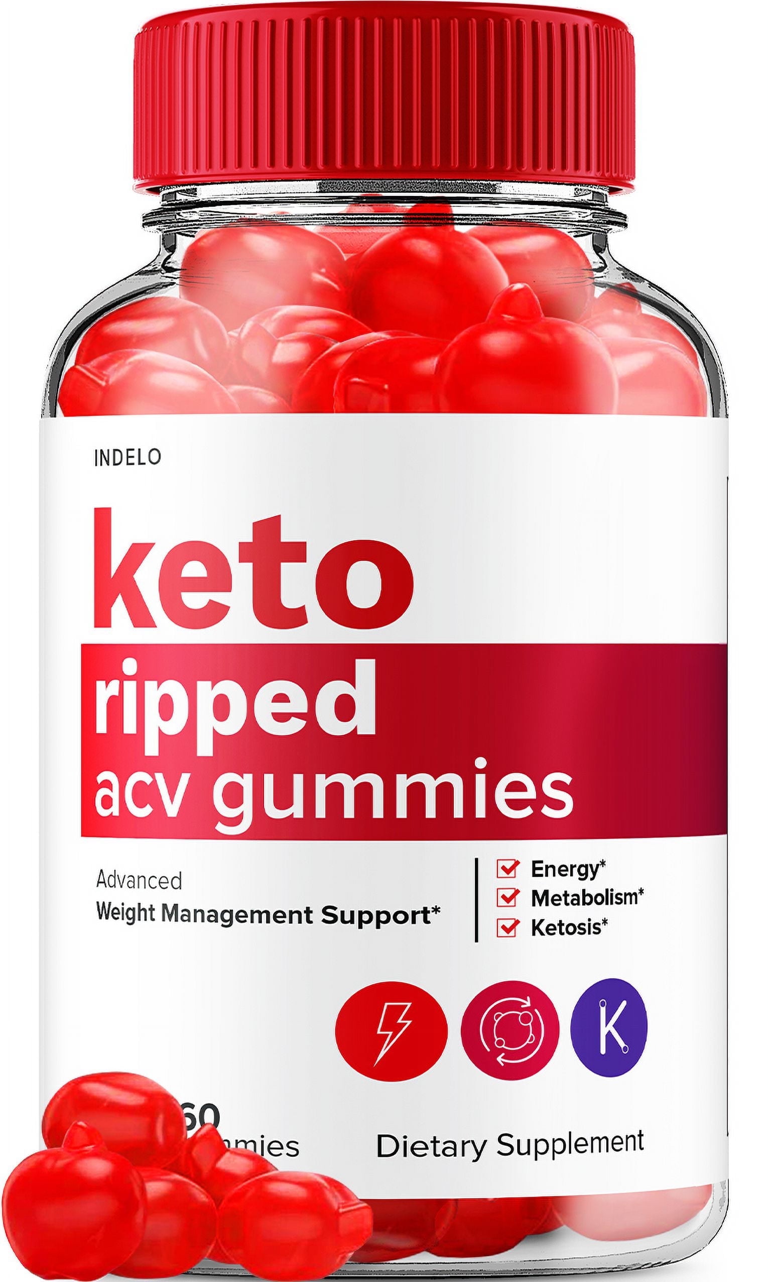 Keto Ripped ACV Gummies 1000mg with B12, Advanced Weight Management (60 ...