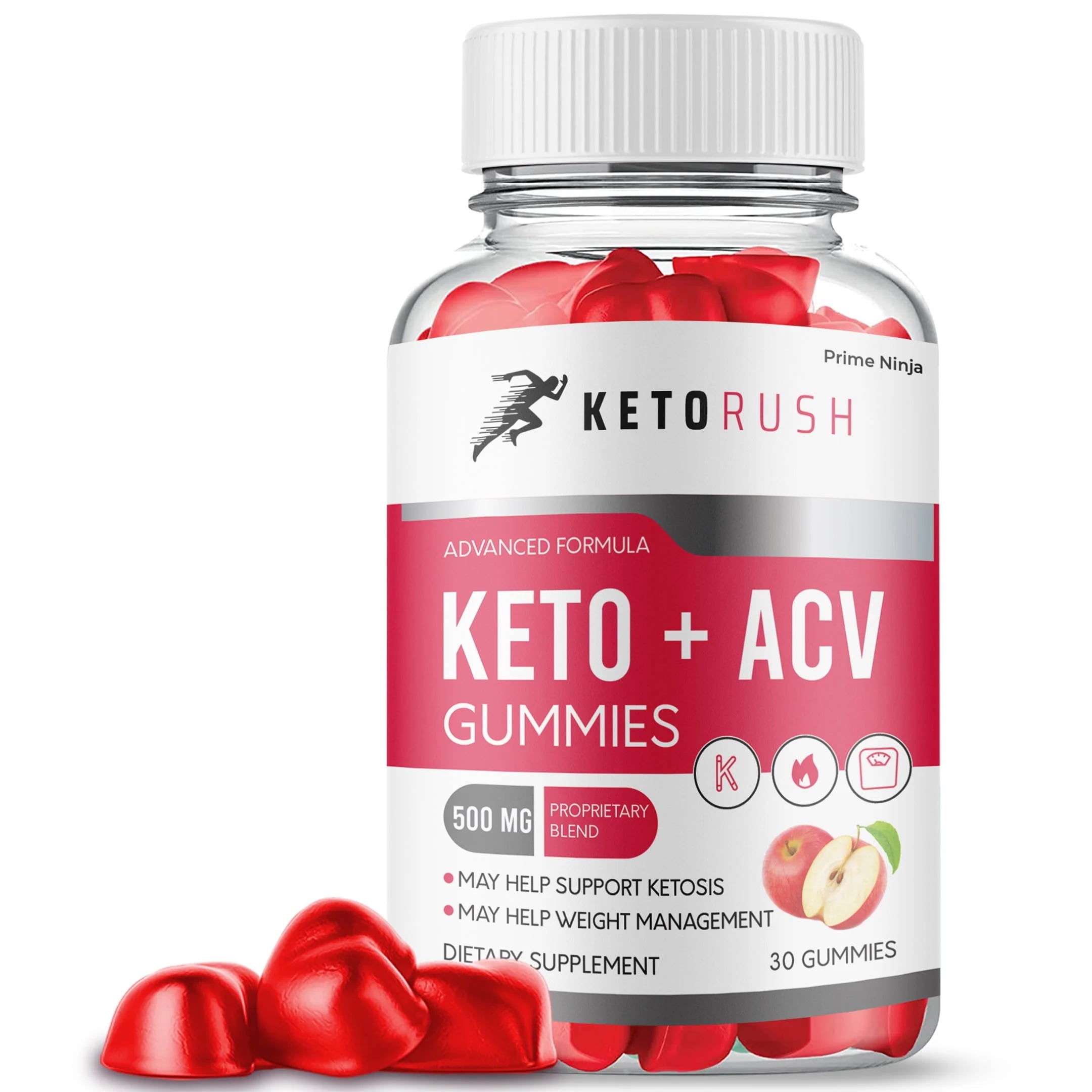 Keto Rush ACV Gummies, Apple Cider Vinegar, Max Strength, 1 Month ...