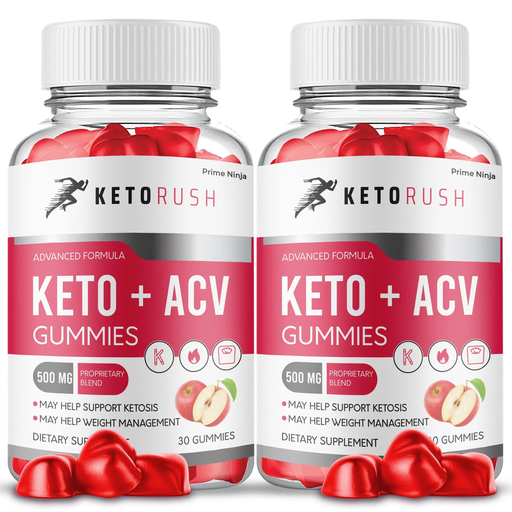 Keto Rush ACV Gummies, Apple Cider Vinegar, Max Strength, 2 Month ...