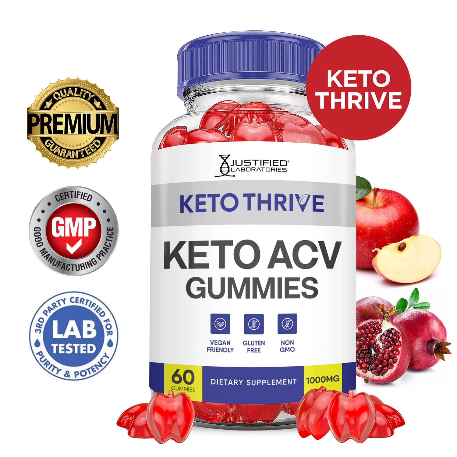 Keto Thrive ACV Gummies 1000MG Dietary Supplement 60 Gummys - Walmart.com