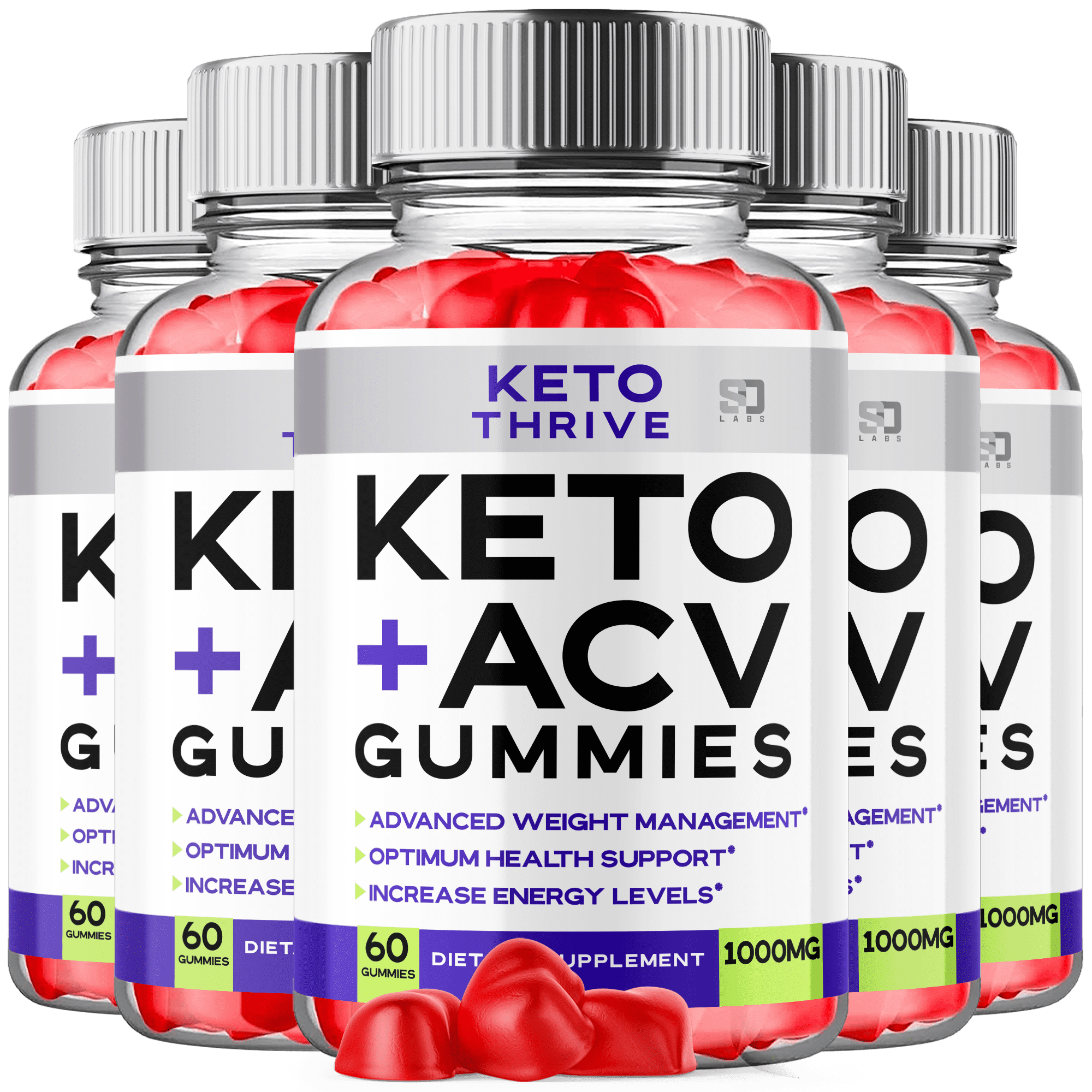 S.O LABS Keto Thrive ACV Gummies, Daily Detox, Energy, Focus, Vegan ...