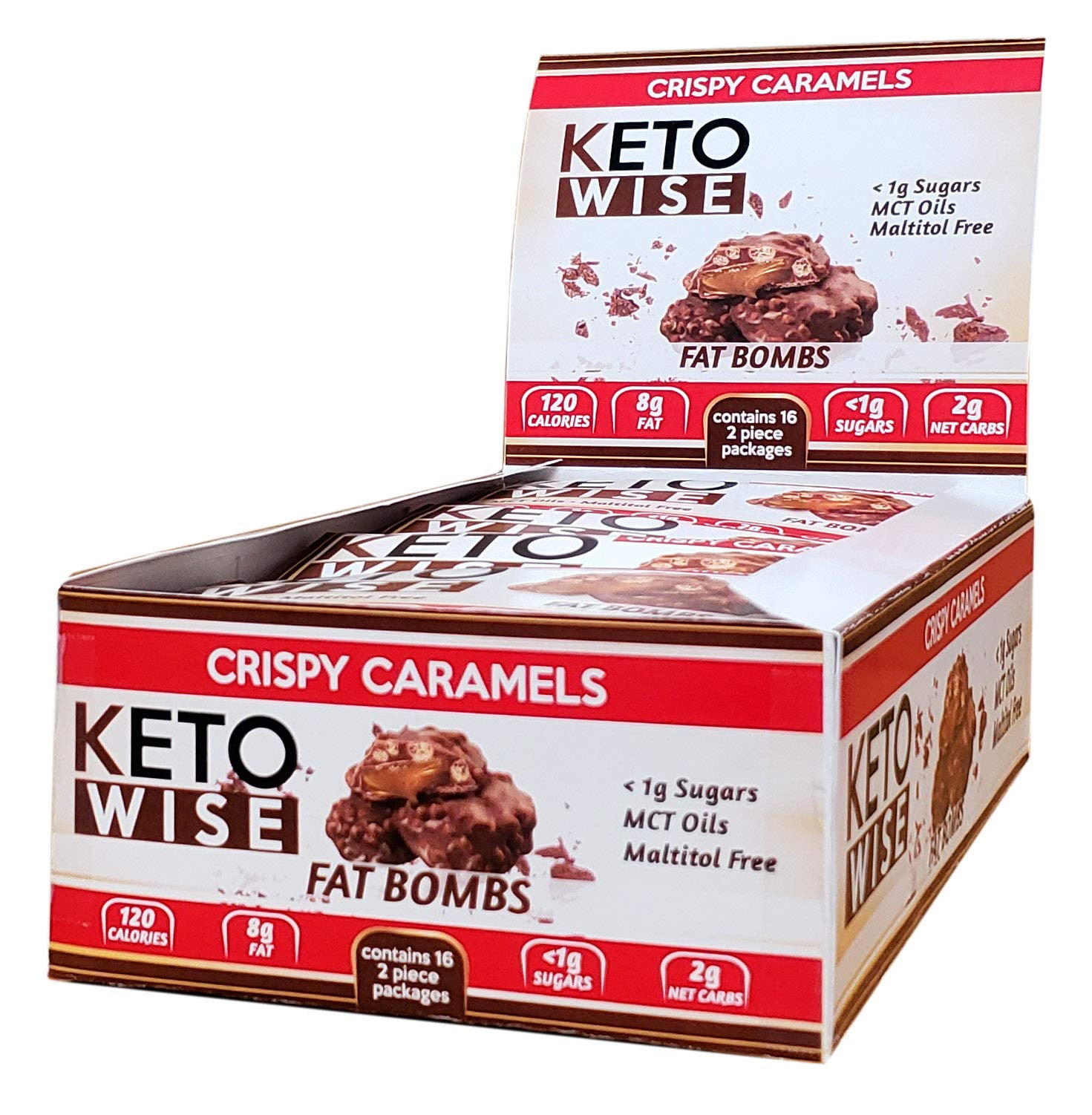 Keto Wise Fat Bombs AIF9 - Crispy Caramels - 16 packs 32g each ...
