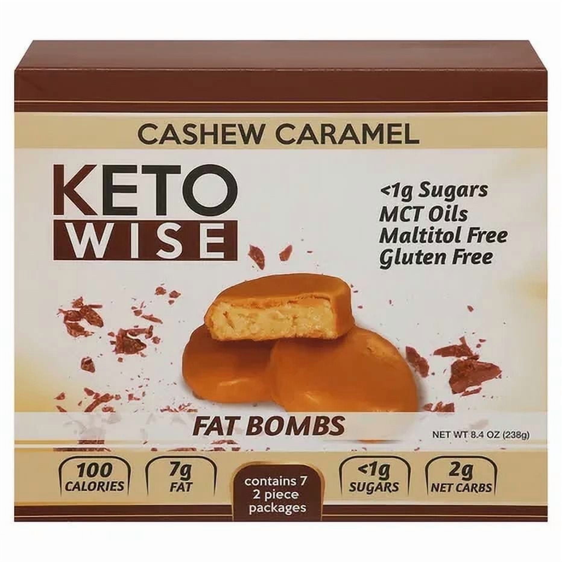 Keto Wise Fat Bombs Cashew Caramel Pack of 2 - Walmart.com