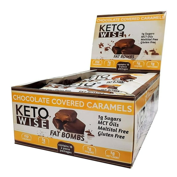Keto Wise Fat Bombs AIF9 - Crispy Caramels - 16 packs 32g each ...