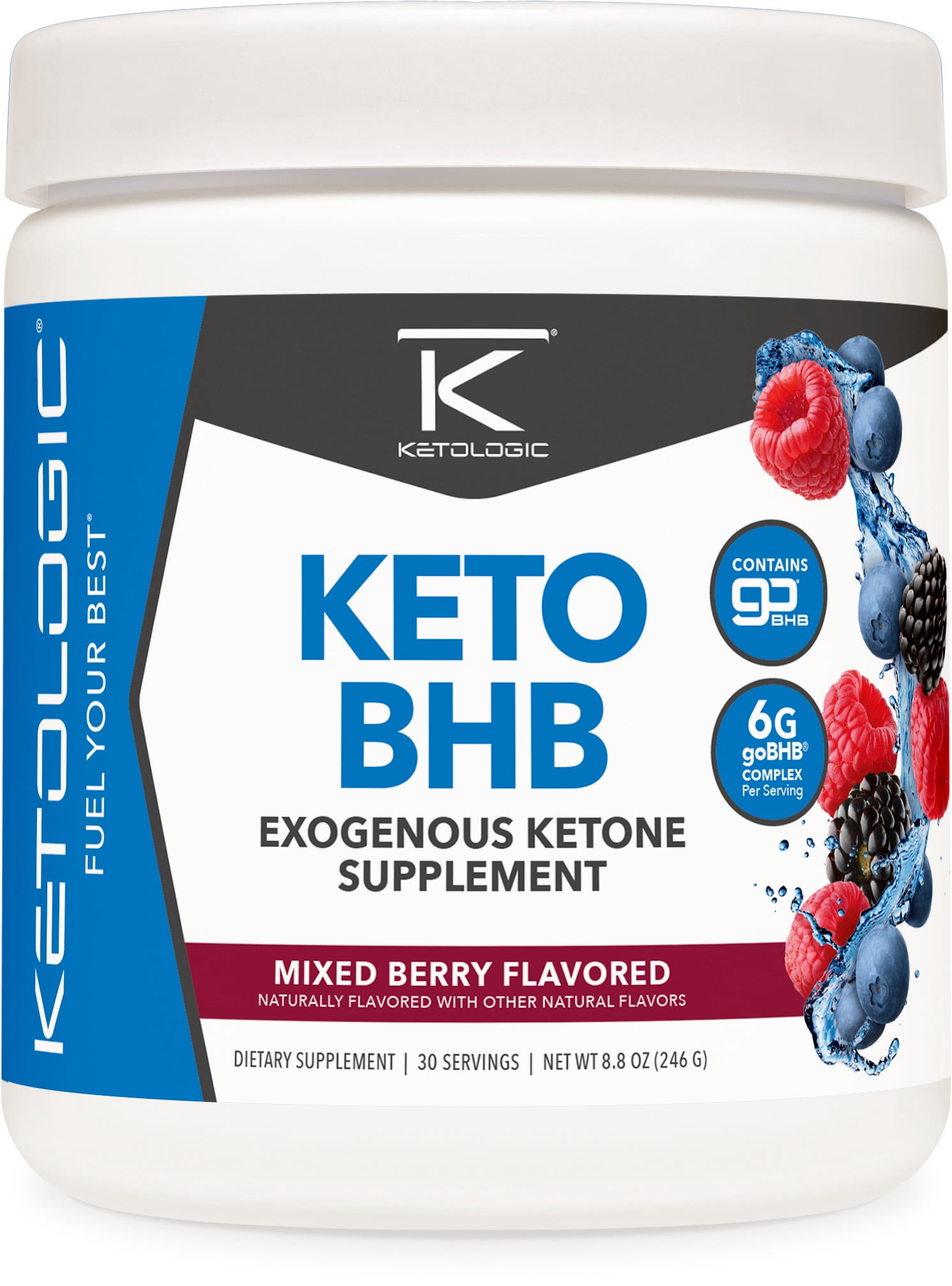 KetoLogic, Keto BHB, 30 Servings, Mixed Berry Flavor - Walmart.com