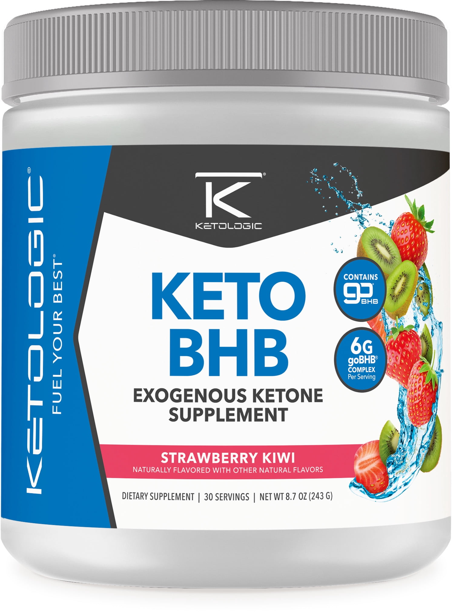 KetoLogic Keto BHB (Strawberry Kiwi Flavor) 30 Servings - Exogenous ...