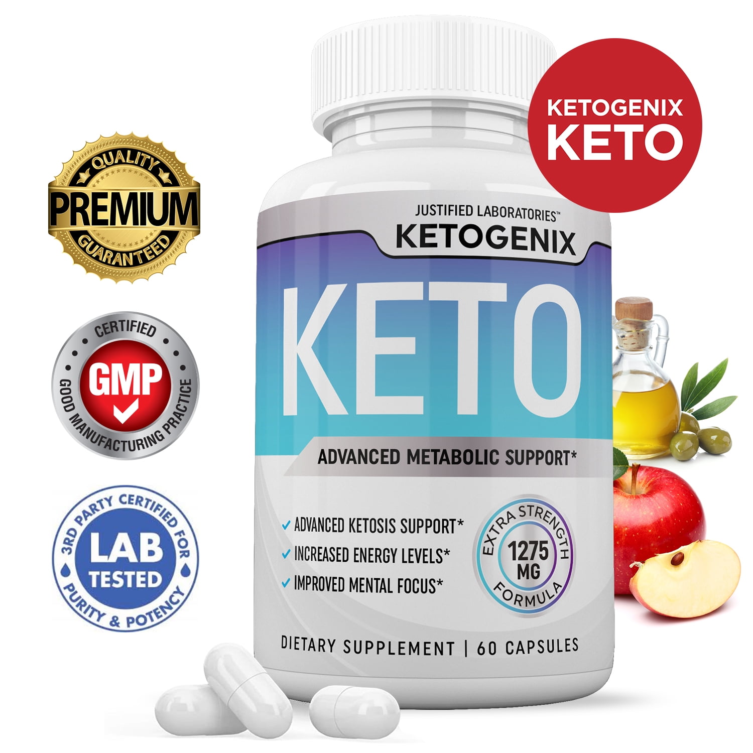 Ketogenix Keto ACV Pills 1275mg Alternative to Gummies Dietary ...