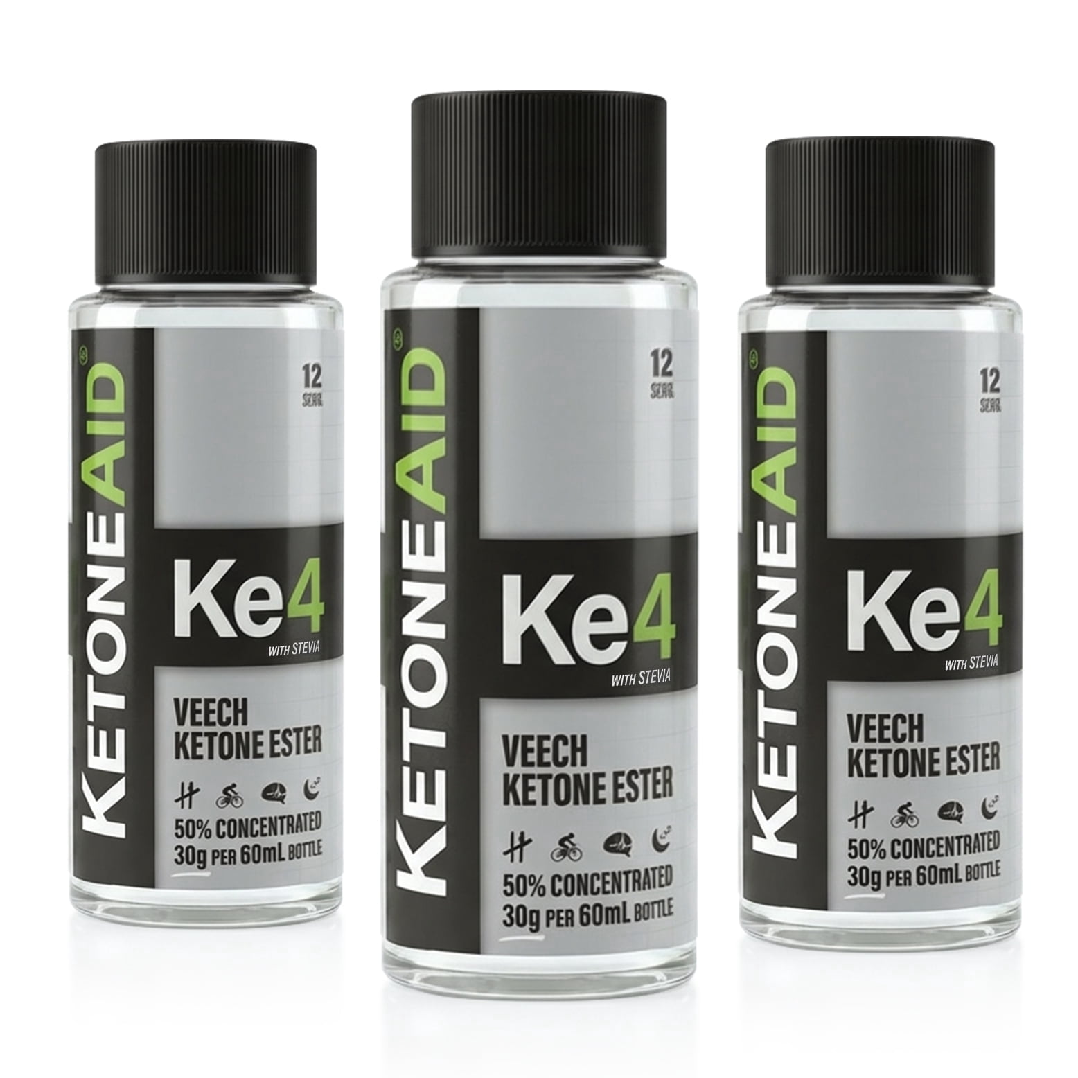 KetoneAid Ke4 Concentrate | 3 Pack (90g) Veech Ketone Ester | Focus ...