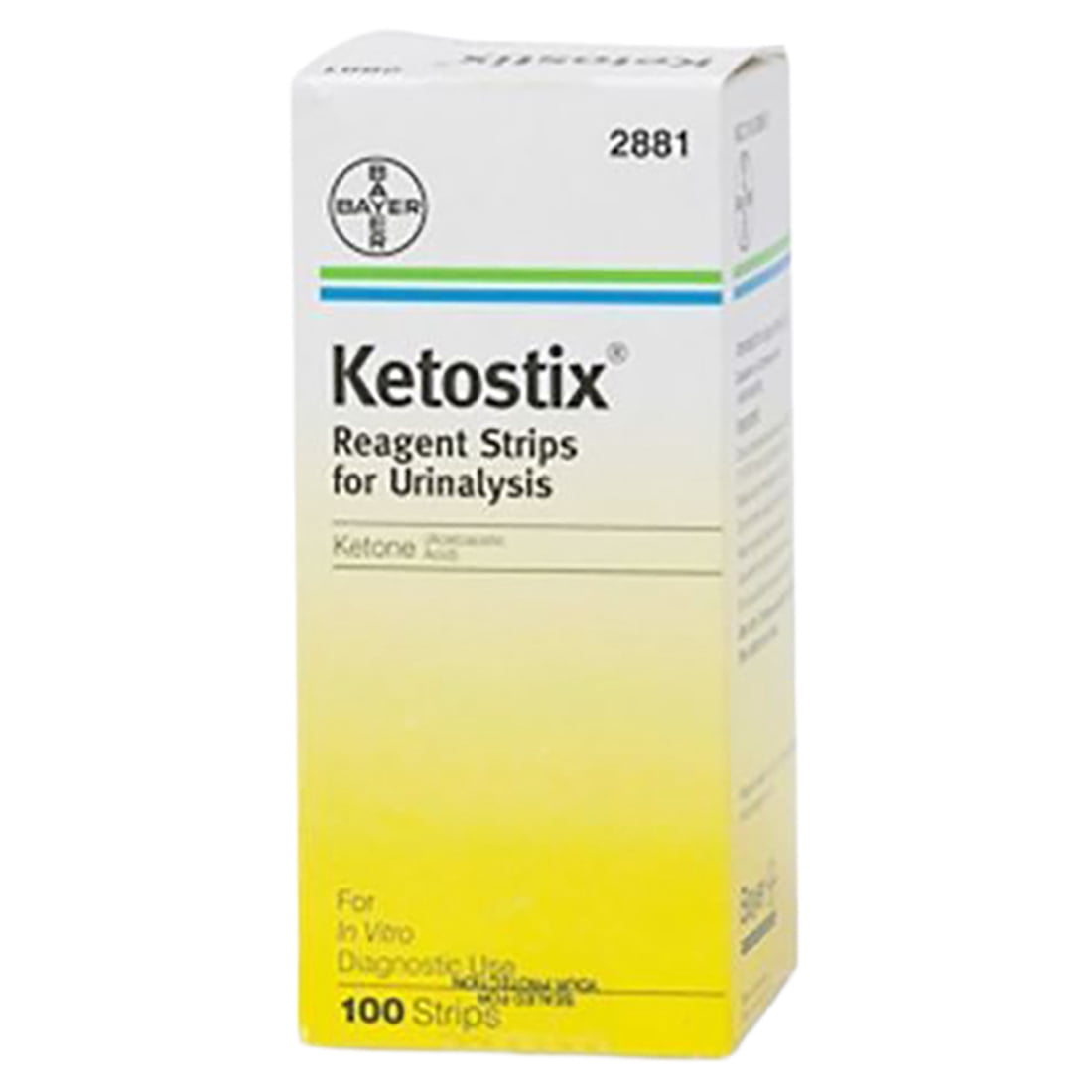 KETOSTIX Urine Testing Diabetes Sticks, Measure Ketone Levels, 100 ...