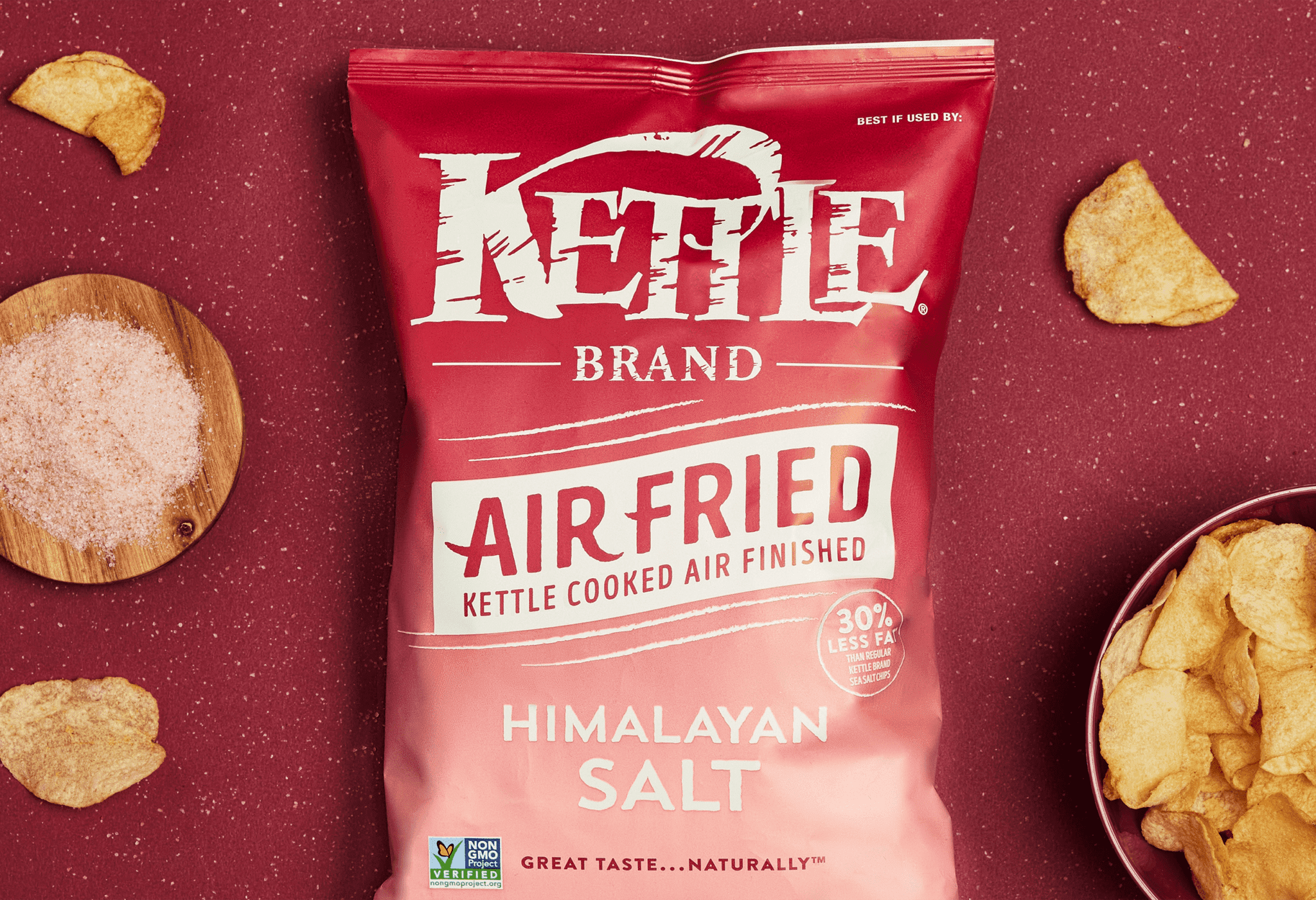 Kettle Brand Air Fried Kettle Chips Himalayan Salt 4.25 oz - Walmart.com