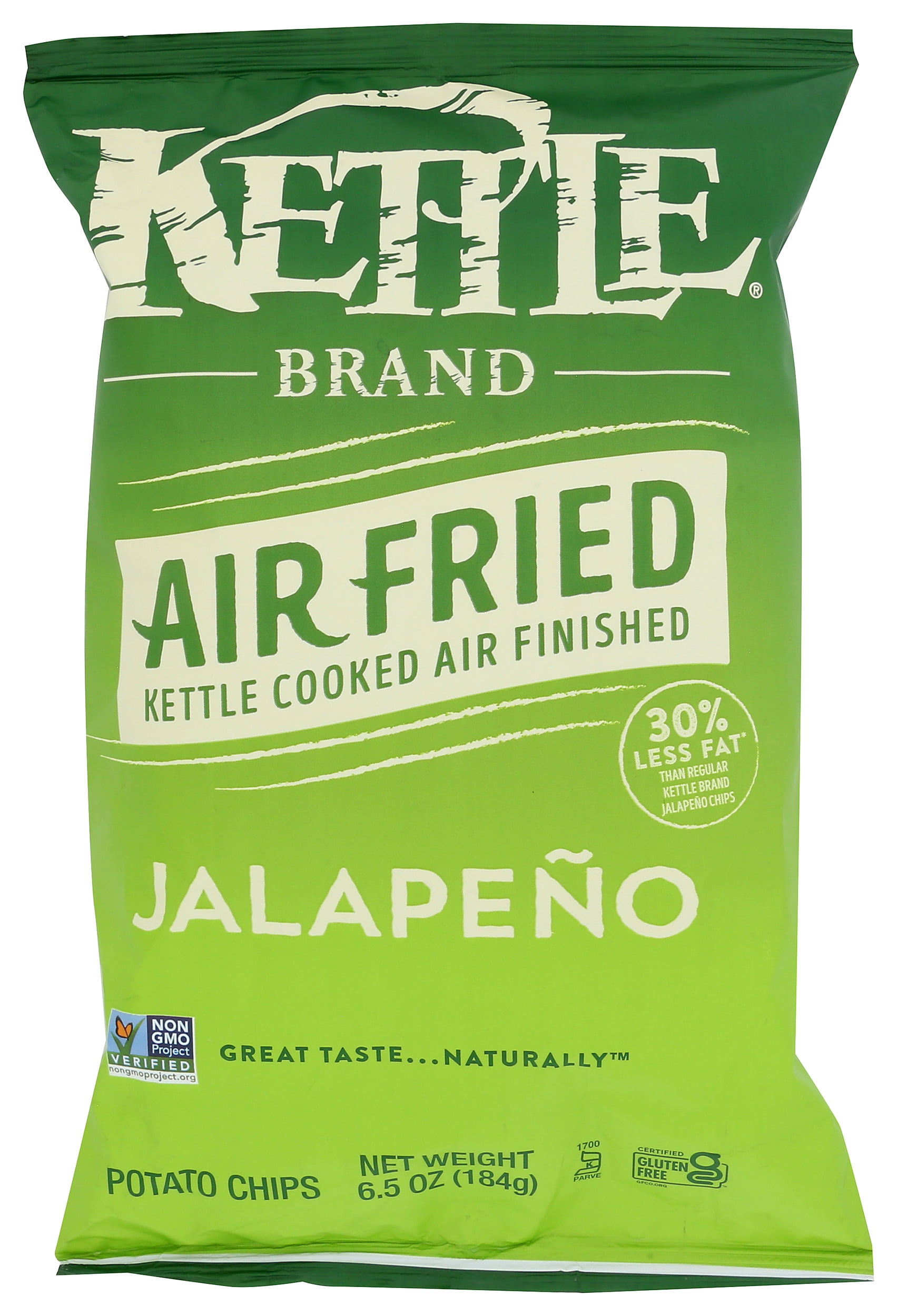 Kettle Brand, Kettle Cookedair Fried Potato Chips, Jalapeno, 6.5 Ounce ...