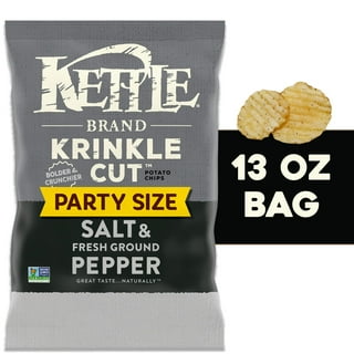 Kirkland Signature Krinkle Cut Kettle Chips, Himalayan Salt, 32 oz 4PK ...