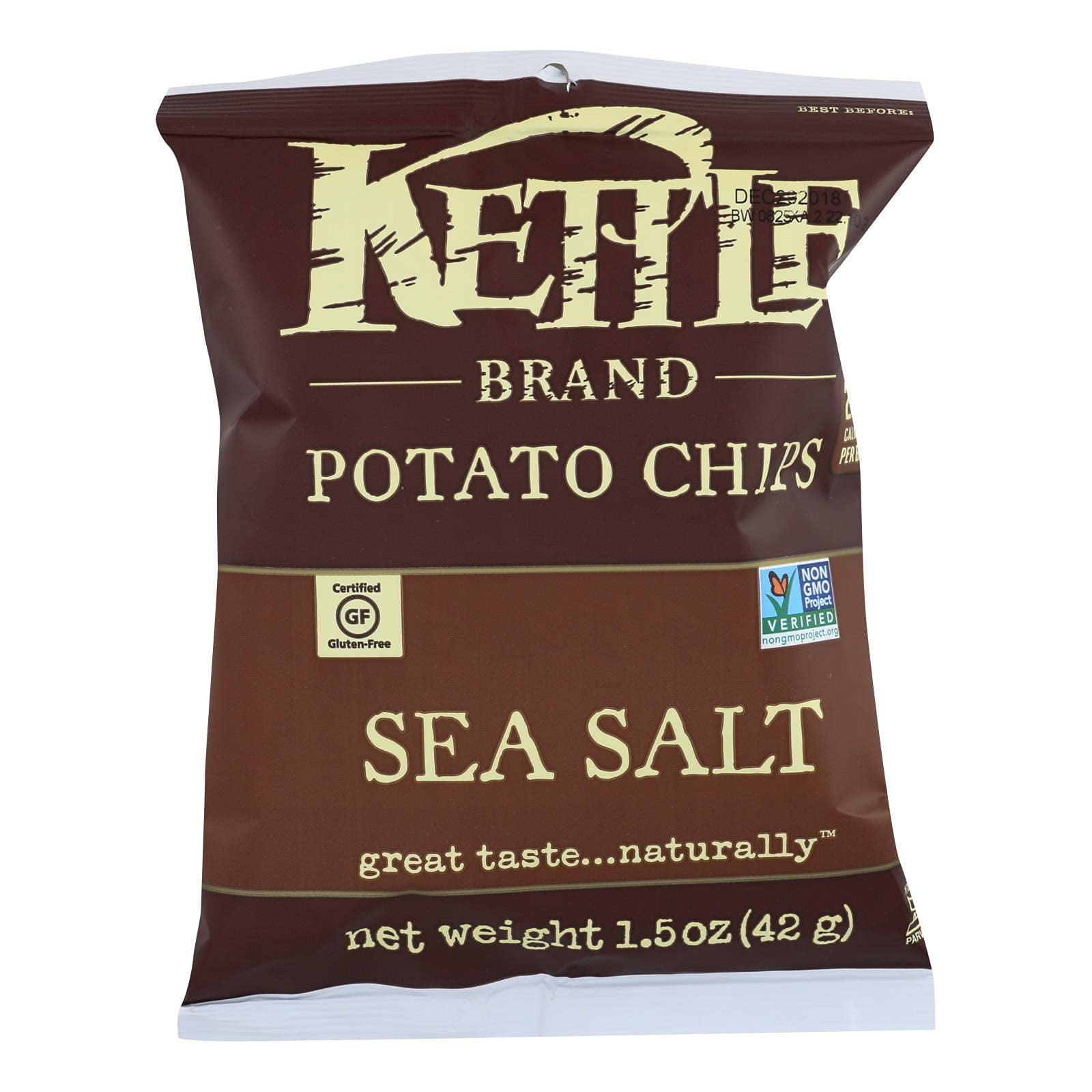 Kettle Brand Sea Salt Potato Chips, 1.5 Ounce - 24 per case. - Walmart.com